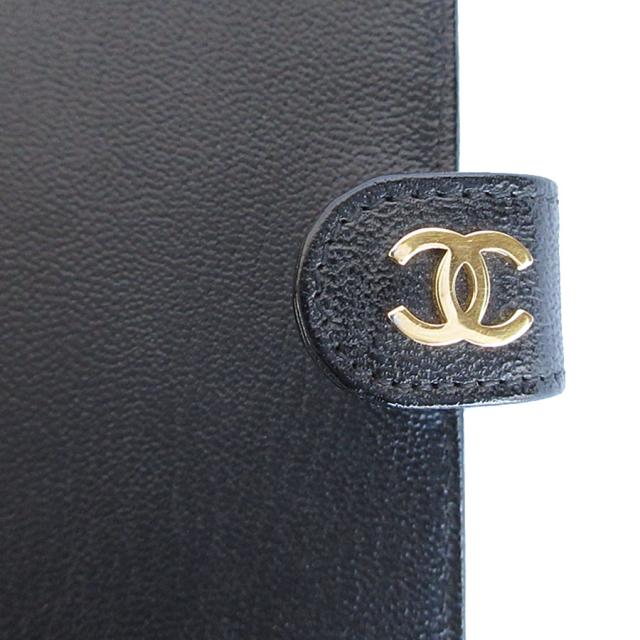CHANEL シャネル ココマーク 手帳カバー ブラック/ゴールド 14054 レディース【中古】 s0707g CHANEL シャネル ココマーク 手帳カバー ブラック/ゴールド 14054