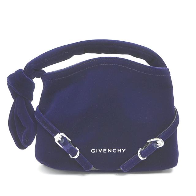 GIVENCHY ジバンシィ ナノ ヴォワイユー ハンドバッグ ネイビー 14066 レディース【中古】 h31679g