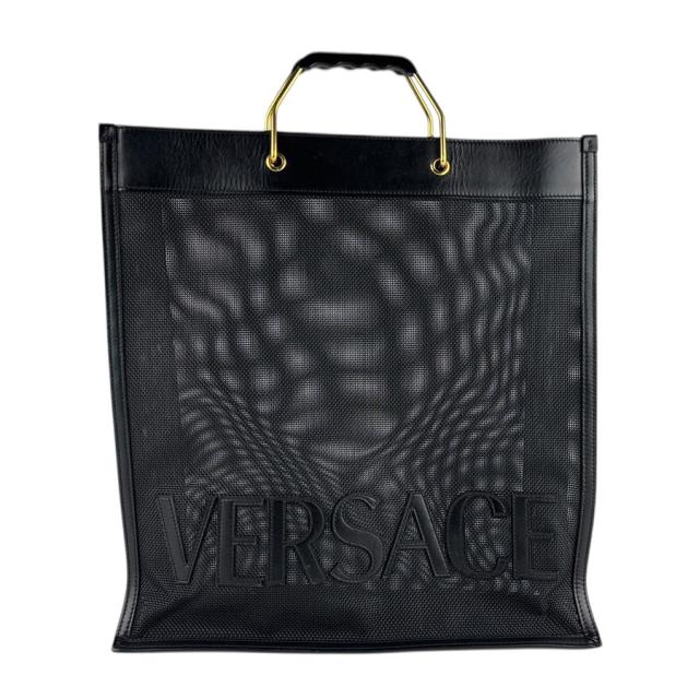 VERSACE ヴェルサーチ ハンドバッグ トートバッグ ブラック 14054 メンズ【中古】 z7492