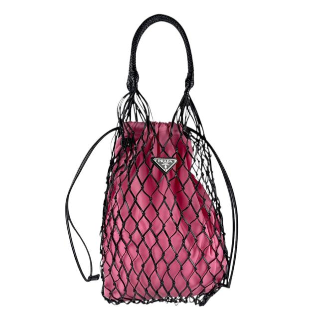 PRADA プラダ ハンドバッグ ブラック/ピンク 14054 レディース【中古】 z7522
