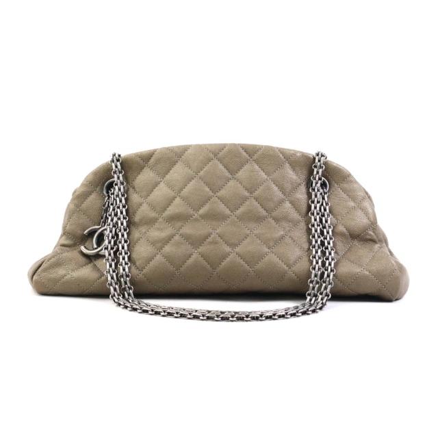 CHANEL シャネル ハンドバッグ カーキブラウン 14058 レディース【中古】 90204g