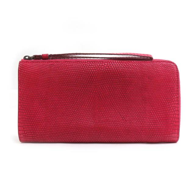 BOTTEGAVENETA ボッテガヴェネタ L字ファスナー長財布 ピンク 14061 レディース【中古】 h31698a