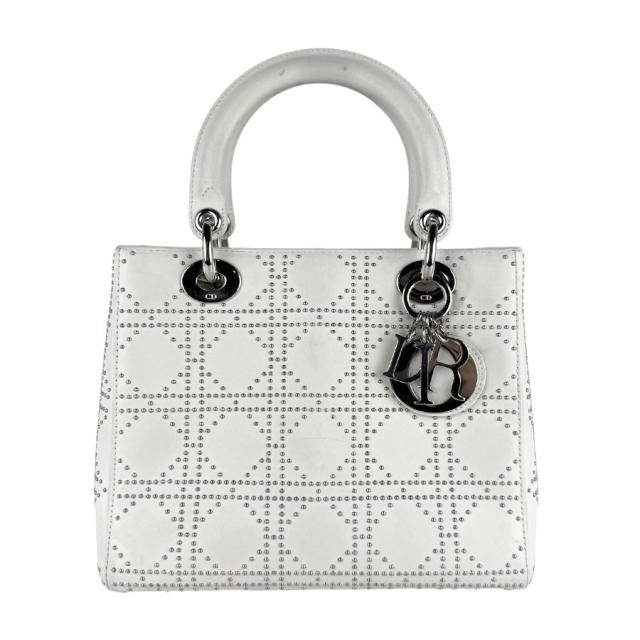 Christian Dior クリスチャンディオール レディディオール ハンドバッグ ショルダーバッグ ホワイト 14056 レディース【中古】 z7623