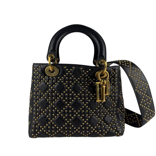 Christian Dior クリスチャンディオール レディディオール ハンドバッグ ショルダーバッグ ブラック 14054 レディース【中古】 z7681