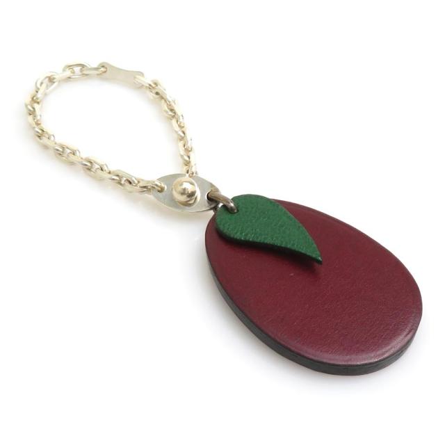 HERMES エルメス フルーツモチーフ プラム チャーム ダークパープル/シルバー 14064 レディース【中古】 e61130