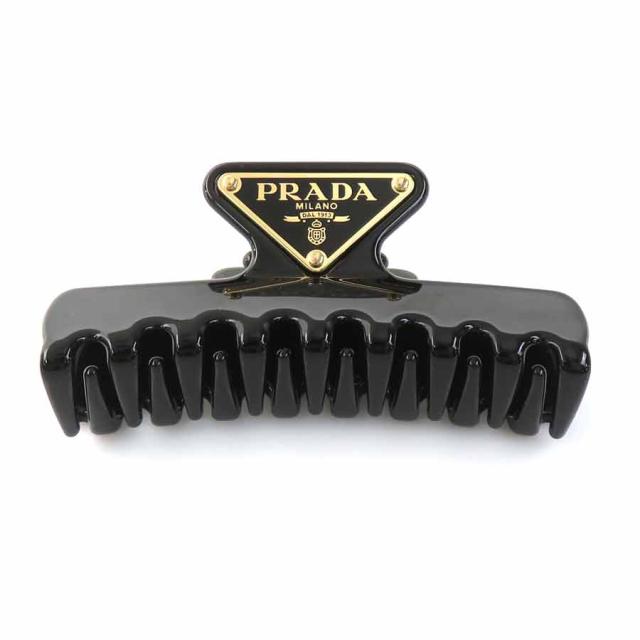 PRADA プラダ  ヘアクリップ ブラック 14054 レディース【中古】 h31724i