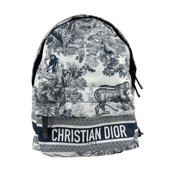 Christian Dior クリスチャンディオール トラベル スモール バックパック リュック ネイビー/ブラック 14066 レディース【中古】 z7788