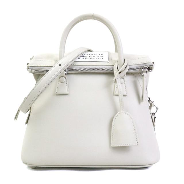 Maison Margiela メゾンマルジェラ 5AC ミニ ハンドバッグ ショルダーバッグ アイボリー 14056 レディース【中古】 h31737a