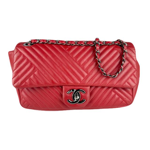 CHANEL シャネル ショルダーバッグ レッド 14060 レディース【中古】 z7865