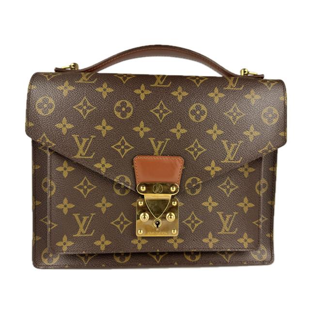 LOUIS VUITTON ルイ ヴィトン モンソー28 M51185 ショルダーバッグ ブラウン 14057 レディース【中古】 z7870