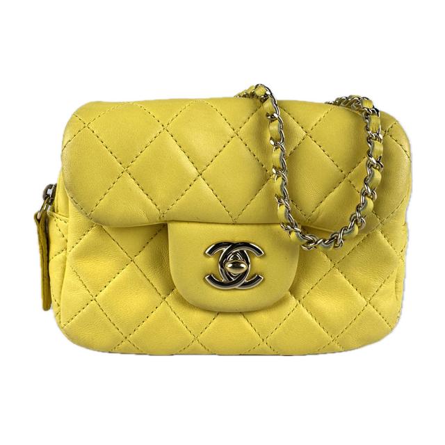 CHANEL シャネル ショルダーバッグ イエロー 14063 レディース【中古】 z7876