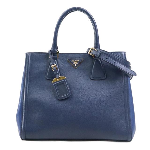 PRADA プラダ ハンドバッグ ショルダーバッグ ネイビー/ダークブルー 14066 レディース【中古】 e61151a