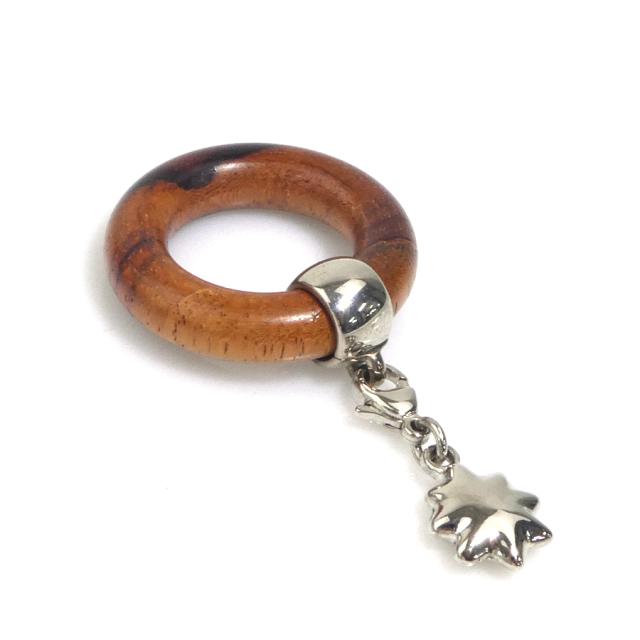 HERMES エルメス 星を巡る旅展 限定 スカーフリング ブラウン/シルバー 14057 レディース【中古】 e61187a