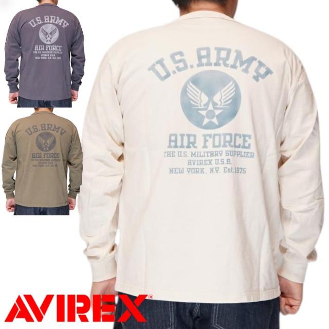 AVIREX アヴィレックス アビレックス 長袖 Tシャツ MIL. STENCIL T-SHIRT USA.A.F ロンT メンズ 783-4230015 送料無料