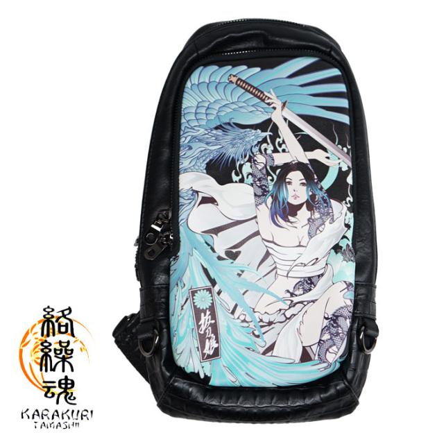 抜刀娘 バットウムスメ 絡繰魂 和柄 ボディ ショルダー バッグ BAG 鞄 メンズ 女神 結愛 鳳凰 ボディバッグ 232902 送料無料
