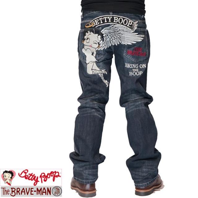 THE BRAVEMAN ブレイブマン ベティブープ ベティー コラボ ジーンズ デニム メンズ 刺繍 エンジェル BBB-2507 送料無料
