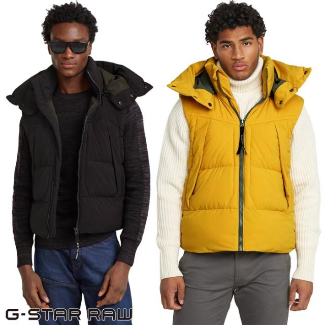 ジースター ロウ G-STAR RAW ベスト アウター メンズ G- Whistler Padded Hooded Vest 2.0 25346-D518 送料無料
