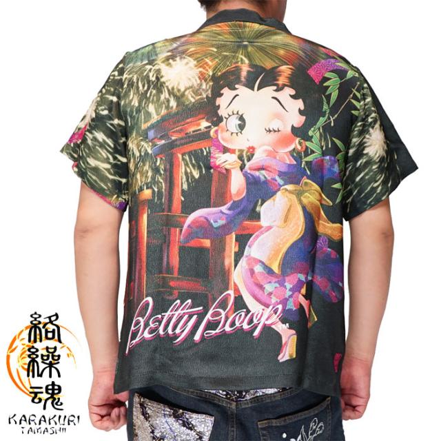 絡繰魂 カラクリダマシイ 和柄 半袖 シャツ ベティブーブ コラボ メンズ 夏祭り 232839 送料無料