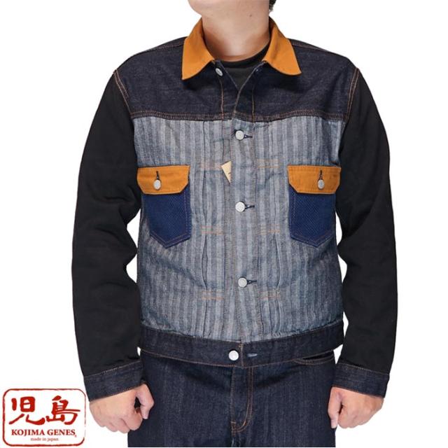 児島ジーンズ KOJIMA GENES デニムジャケット 日本製 メンズ アルティメットコンボジャケット 02 ワンウォッシュ  RNB-5077 送料無料