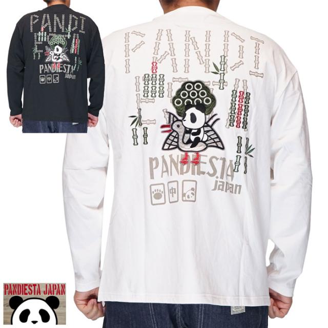 パンディエスタ PANDIESTA ロング Tシャツ パンダ 麻雀 和柄 564211 送料無料