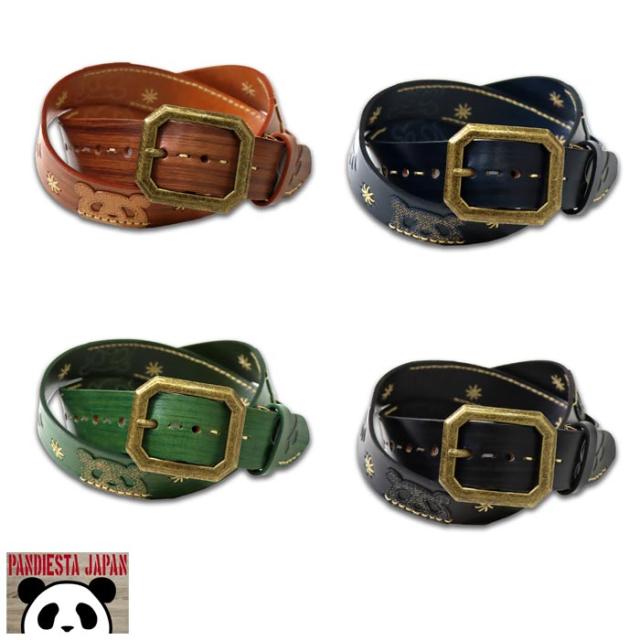 パンディエスタ ジャパン PANDIESTA ベルト 木目調 レザー 熊猫 和柄 564453 送料無料