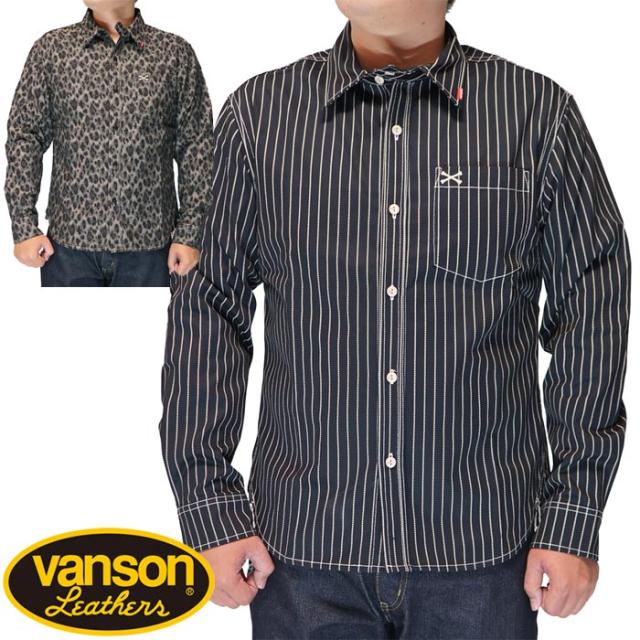 VANSON バンソン メンズ シャツ ワンポイントツイルシャツ  NVSL-803 送料無料