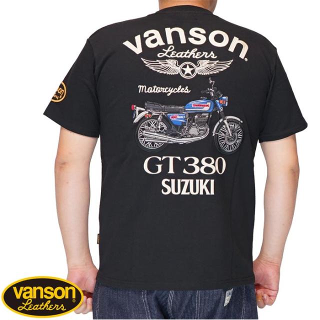 VANSON バンソン スズキ SUZUKI  コラボ Tシャツ 半袖 メンズ GT380 SMV-2401 送料無料