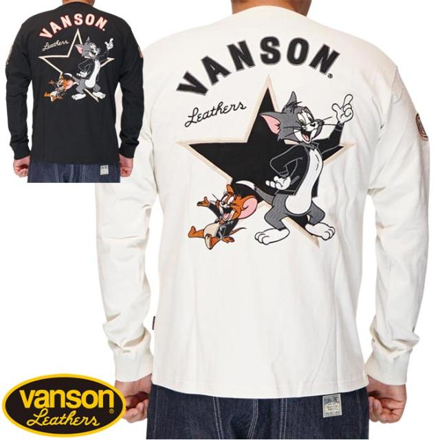 VANSON バンソン トムとジェリー コラボ ロング Tシャツ メンズ TJV-2532 送料無料