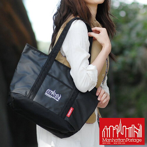 送料無料 Manhattan Portage トートバッグ MP Logo Printed Cherry Hill Tote Bag MP1306zp メンズ A4 正規品 ポイント10倍