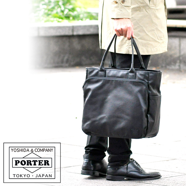 送料無料 吉田カバン ポーター PORTER トートバッグ TIME BLACK タイムブラック Tote Bag 146-16104 メンズ レディース P10倍