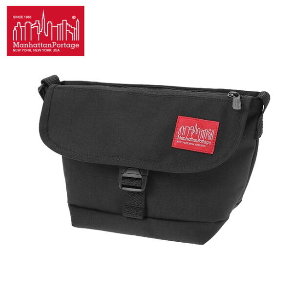 マンハッタンポーテージ Manhattan Portage ナイロンメッセンジャーバッグ フラップジッパーポケット ブラック 1603 FZP BLK