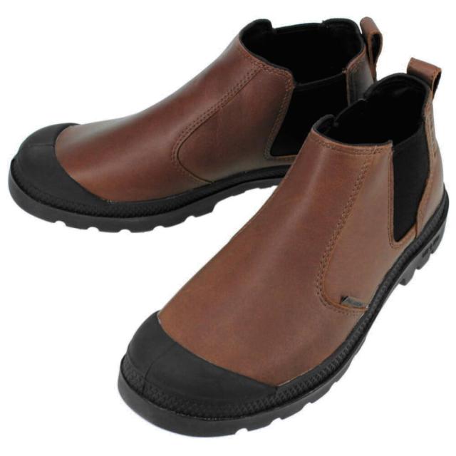 交換送料片道無料 パラディウム メンズ スニーカー パンパ ライトプラス チェルシー ウォータープルーフ ビーズワックスブラウン 76979-214-M