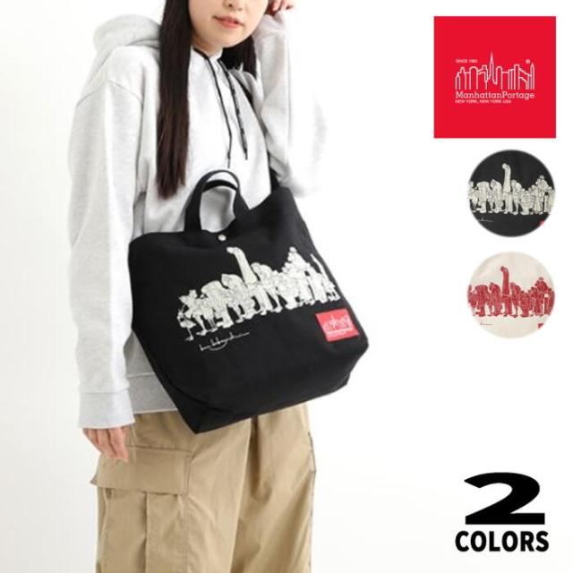 マンハッタンポーテージ Manhattan Portage フォート ワズワース ショルダー バッグ キャンバス ライト アート 22 1491-CV-L-ART-22 BLK(ブラック) NTL(ナチュラル)