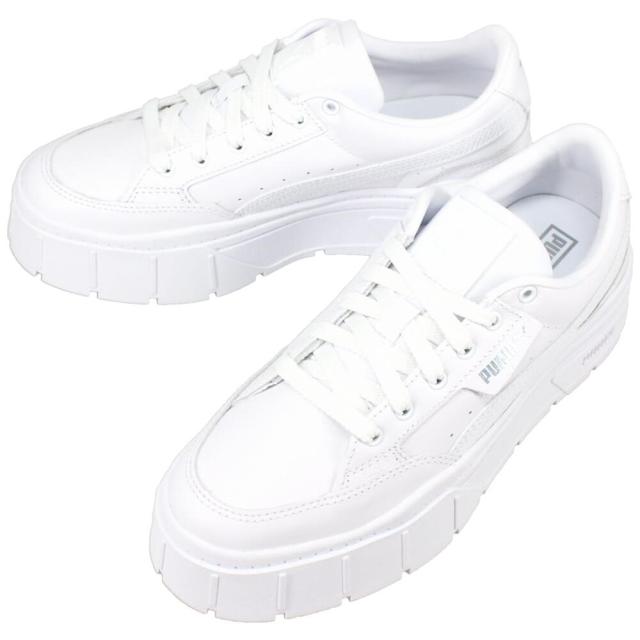 交換送料片道無料 プーマ PUMA スニーカー メイズ スタック レザー ウィメンズ Mayze Stack Lthr Wns プーマホワイト 384412 01