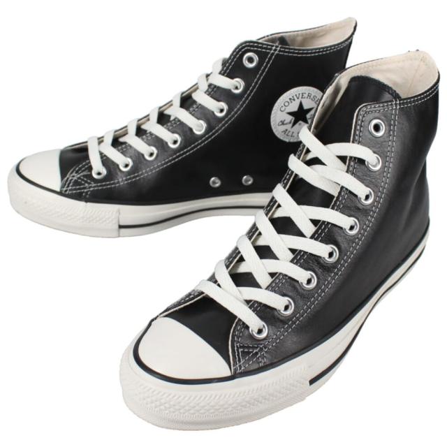 交換送料片道無料 コンバース CONVERSE スニーカー オールスター R オリーブ グリーン レザー ハイ ALL STAR R OLIVE GREEN LEATHER HI ブラック 1SD418
