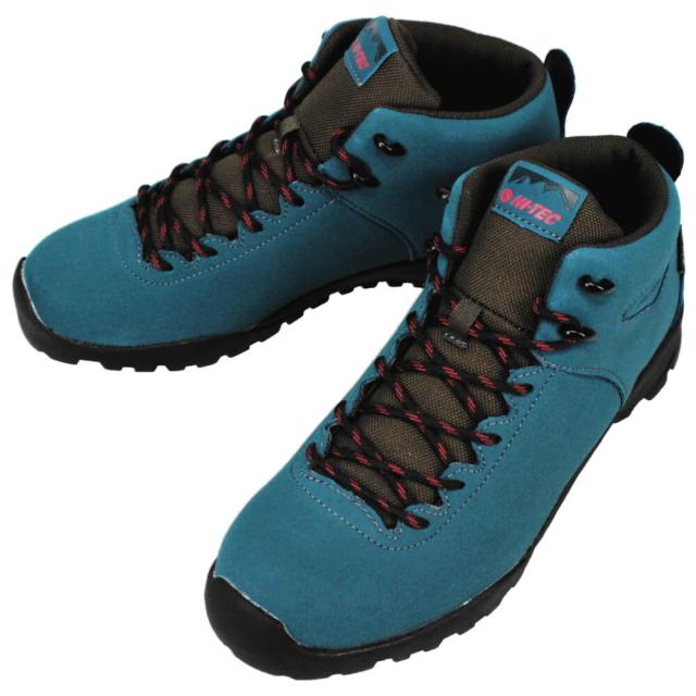 交換送料片道無料 ハイテック HI-TEC スニーカー アオラギ クラシック ウォータープルーフ AORAKI CLASSIC WP HT HKU13 ターコイズ 53143005