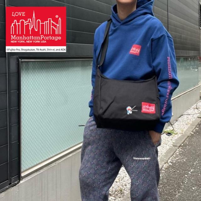 マンハッタンポーテージ Manhattan Portage ベッドスタイ ショルダー バッグ ドラえもん 24 Bed-Stuy Shoulder Bag Doraemon 24 ブラック 6041-DORA-24 BLK