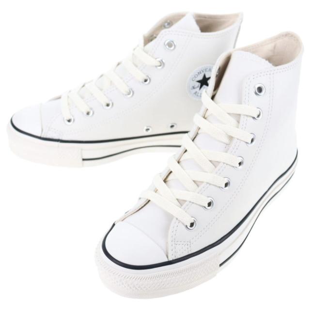 コンバース CONVERSE スニーカー レザー オールスター R ハイ LEATHER ALL STAR R HI WHITE ホワイト