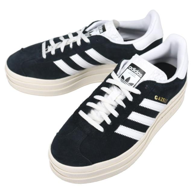 アディダス adidas スニーカー ガゼル ボールド ウィメンズ GAZELLE BOLD W コアブラック/フットウェアホワイト/コアホワイト HQ6912