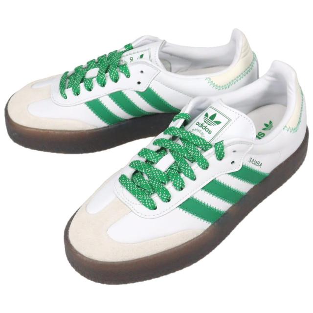 アディダス adidas スニーカー サンベエ W SAMBAE W フットウェアホワイト/グリーン/オフホワイト IE9105