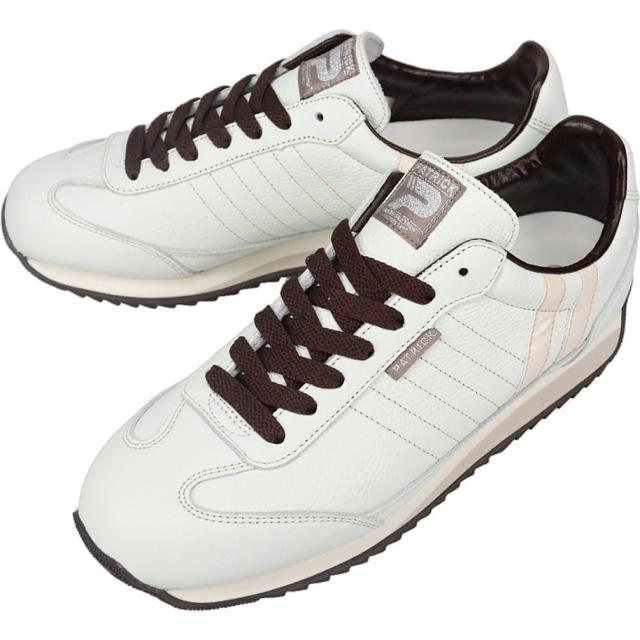 パトリック PATRICK スニーカー マラソン・レザー MARATHON-L ホワイト/チョコ WH/CH 982450