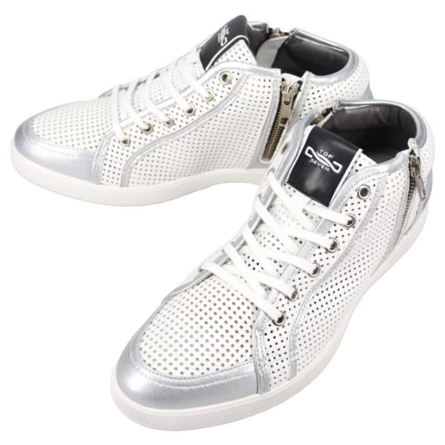 トップセブン TOP SEVEN スニーカー T7-At2103-S ホワイト/シルバー