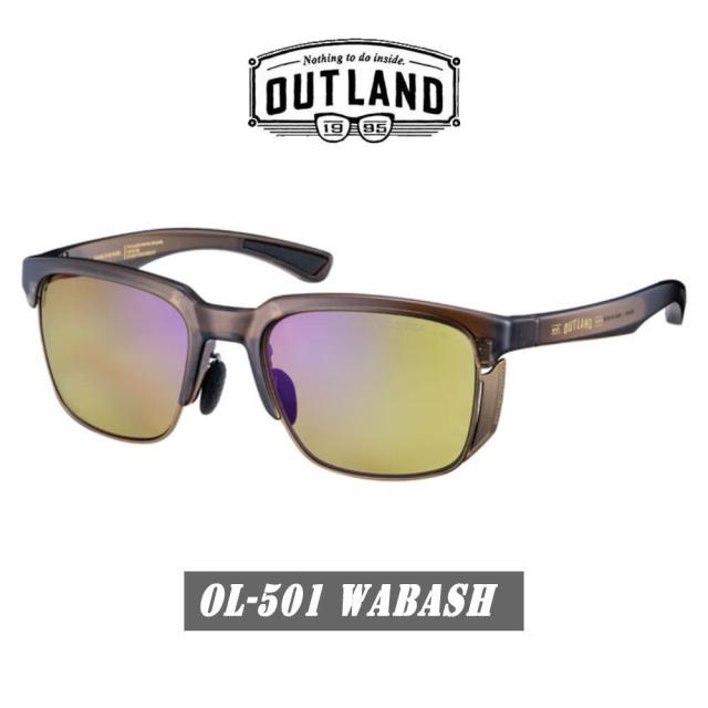 アウトランド OUT LAND サングラス ウォバッシュ WABASH OL-501 BRCL クリアブラウン