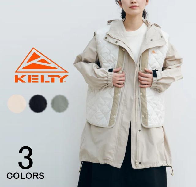 ケルティ KELTY ウェア 撥水3WAYロング ザパタ ジャケット ブラック ベージュ セージ  KE24212084