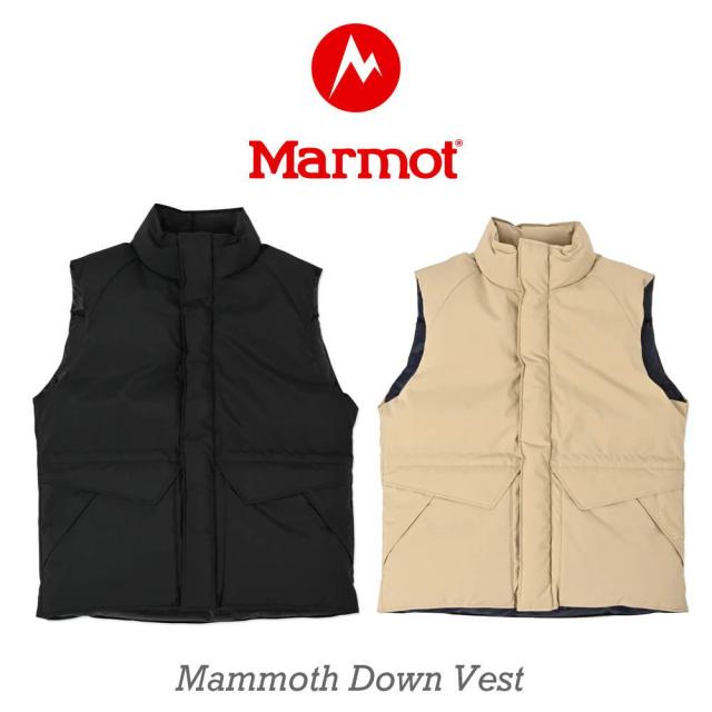 マーモット Marmot マンモスダウンベスト Mammoth Down Vest TSAUD020 ブラック BLK ベージュ BEG
