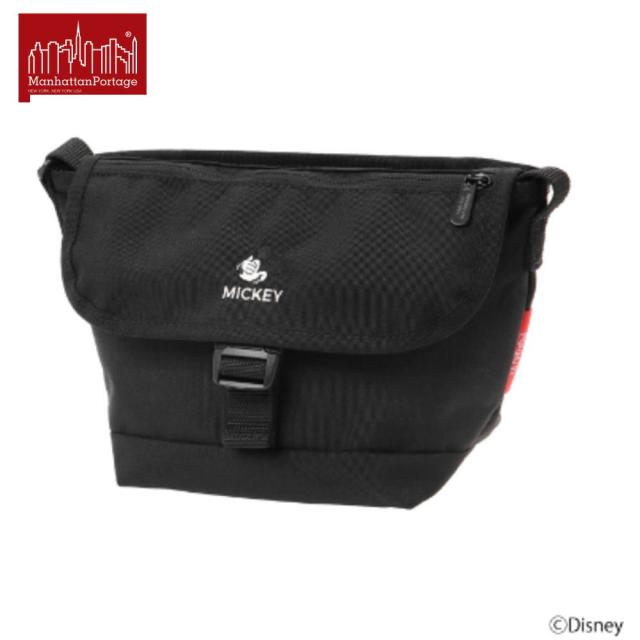 マンハッタンポーテージ Manhattan Portage ナイロンメッセンジャーバッグ (XXS) フラップジッパーポケット ミッキー24 NYLON MESSENGER BAG (XXS) FLAP ZIPER POCKET MICKEY 24 ブラック 1603-FZP-MIC-24 BLK