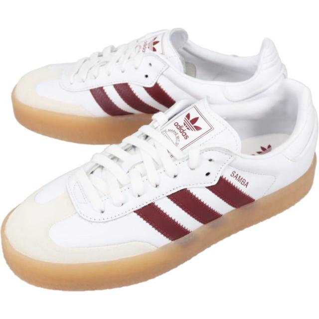 アディダス adidas スニーカー サンベエ W SAMBAE W フットウェアホワイト/シャドーレッド/オフホワイト JP5610