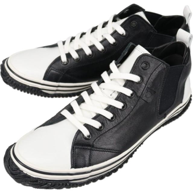 交換・返品 初回時送料無料（沖縄県を除く）スピングル SPINGLE スニーカー SP-442 シロクロ SHIRO/KURO 53