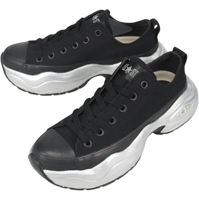 コンバース CONVERSE スニーカー オールスター R サージトレーナー MT オックス ALL STAR R SURGETRAINER MT OX ブラック/メタリックシルバー BLK/MSV