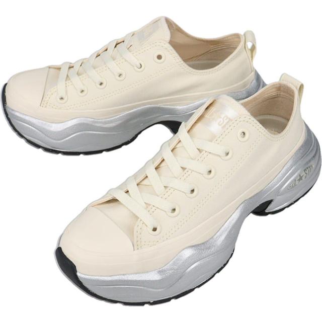 コンバース CONVERSE スニーカー オールスター R サージトレーナー MT オックス ALL STAR R SURGETRAINER MT OX エクリュ/メタリックシルバー ECR/MSV